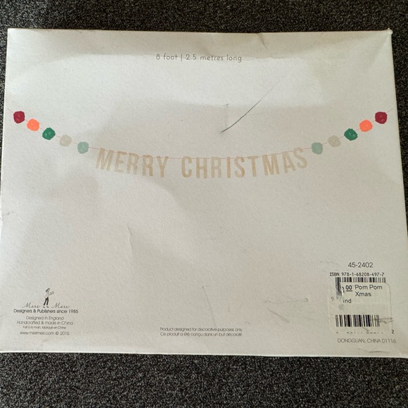 Meri Meri | Holiday | Nib Meri Meri 8 Ft Merry Christmas Garland | Poshmark